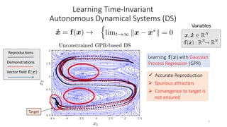 [ICRA 2019] Lecture 1: Learning Dynamical Systems from Demonstrations | PPT