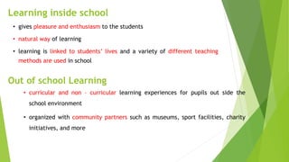 Learning in and out of | PPTX