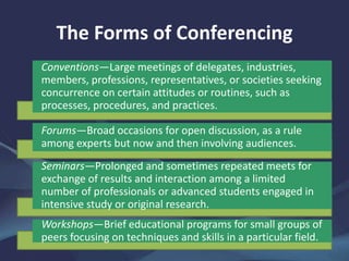 Learning in Conferences | PPT
