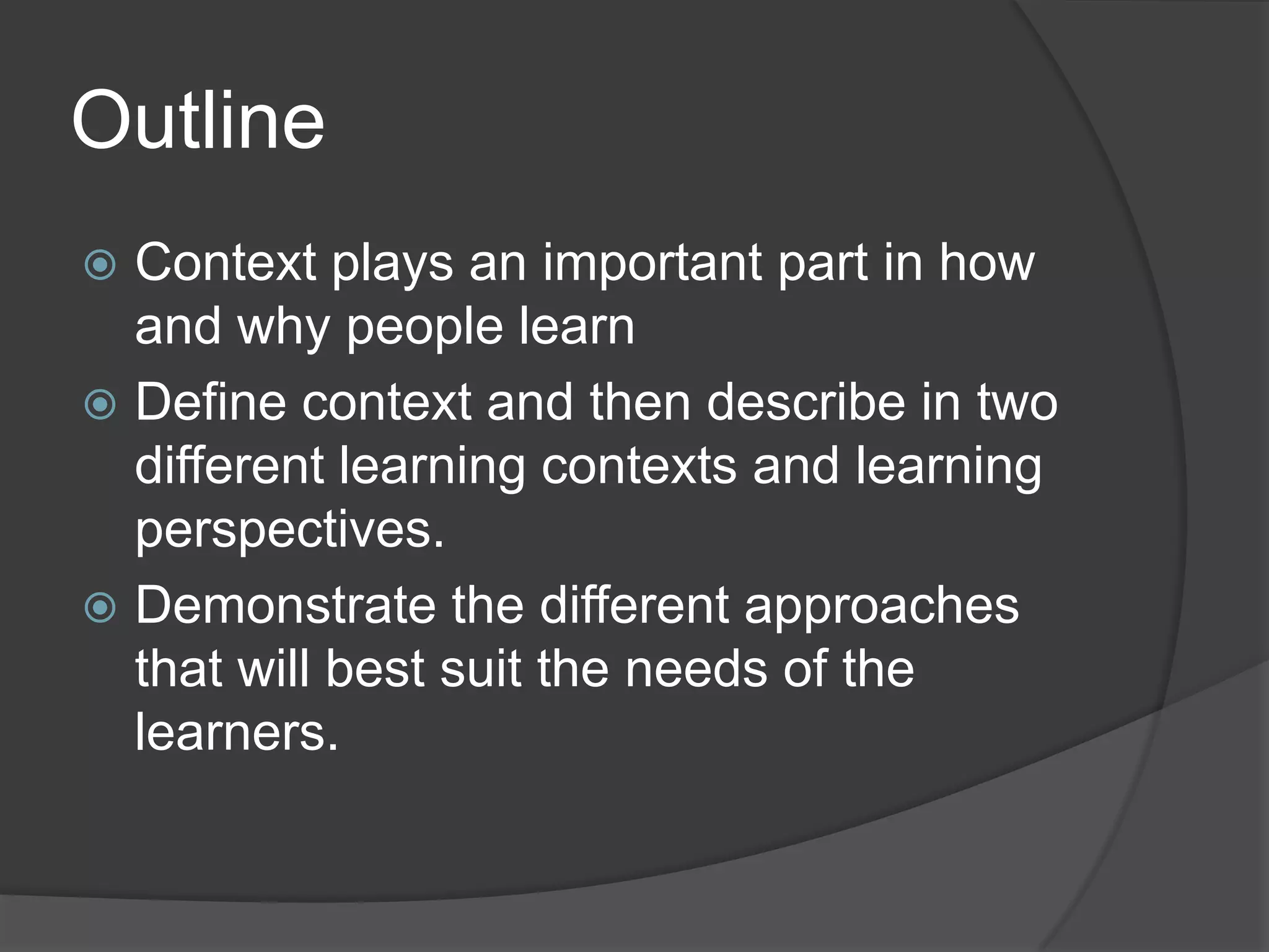 Learning in context | PPTX