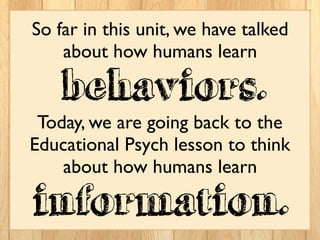 Learning Information | PDF