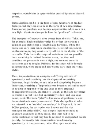 Learning in ProjectsMuch has been written in the academic an.docx