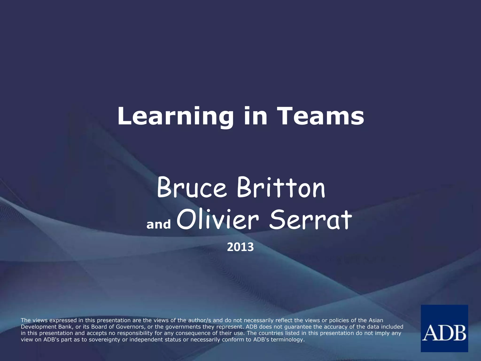 Learning in Teams | PPT