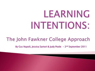 Learning intentions prins.ppt