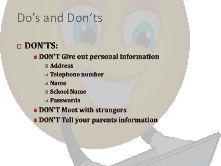Dos And Don Ts For Internet Safety Dos And Donts Online | Unite For A