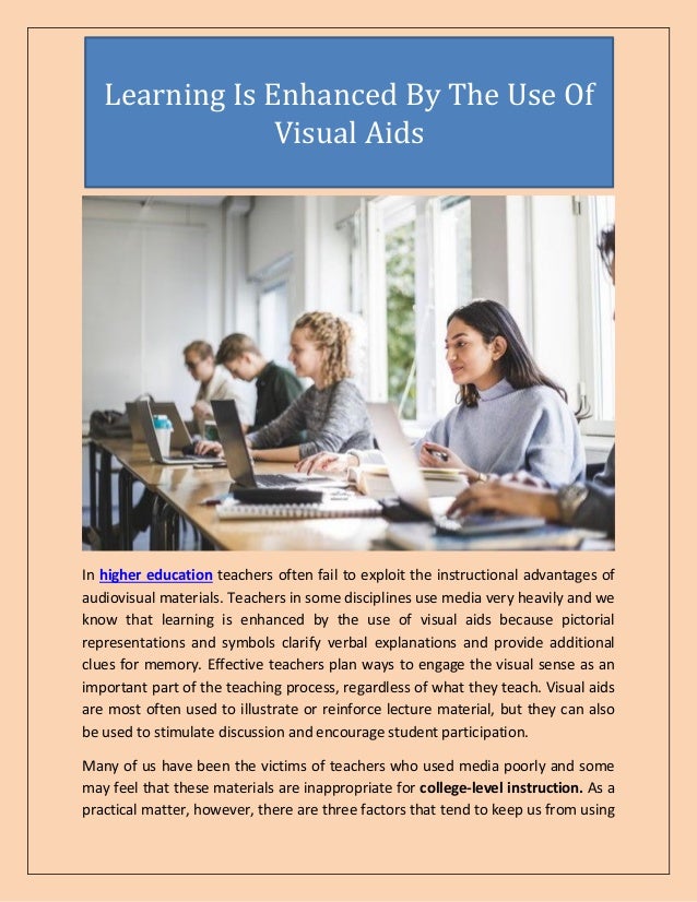 Learning Is Enhanced By The Use Of Visual Aids | PDF