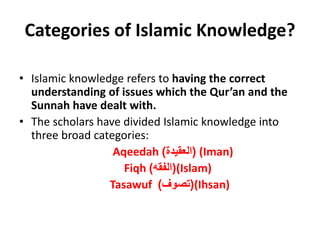 Learning islamic knowledge | PPTX