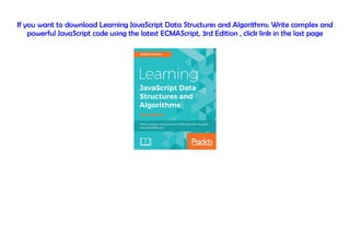 [Audiobook] Learning JavaScript Data Structures and Algorithms: Write complex and powerful ...