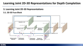 Learning joint 2 d 3d representations for depth completion | PPT