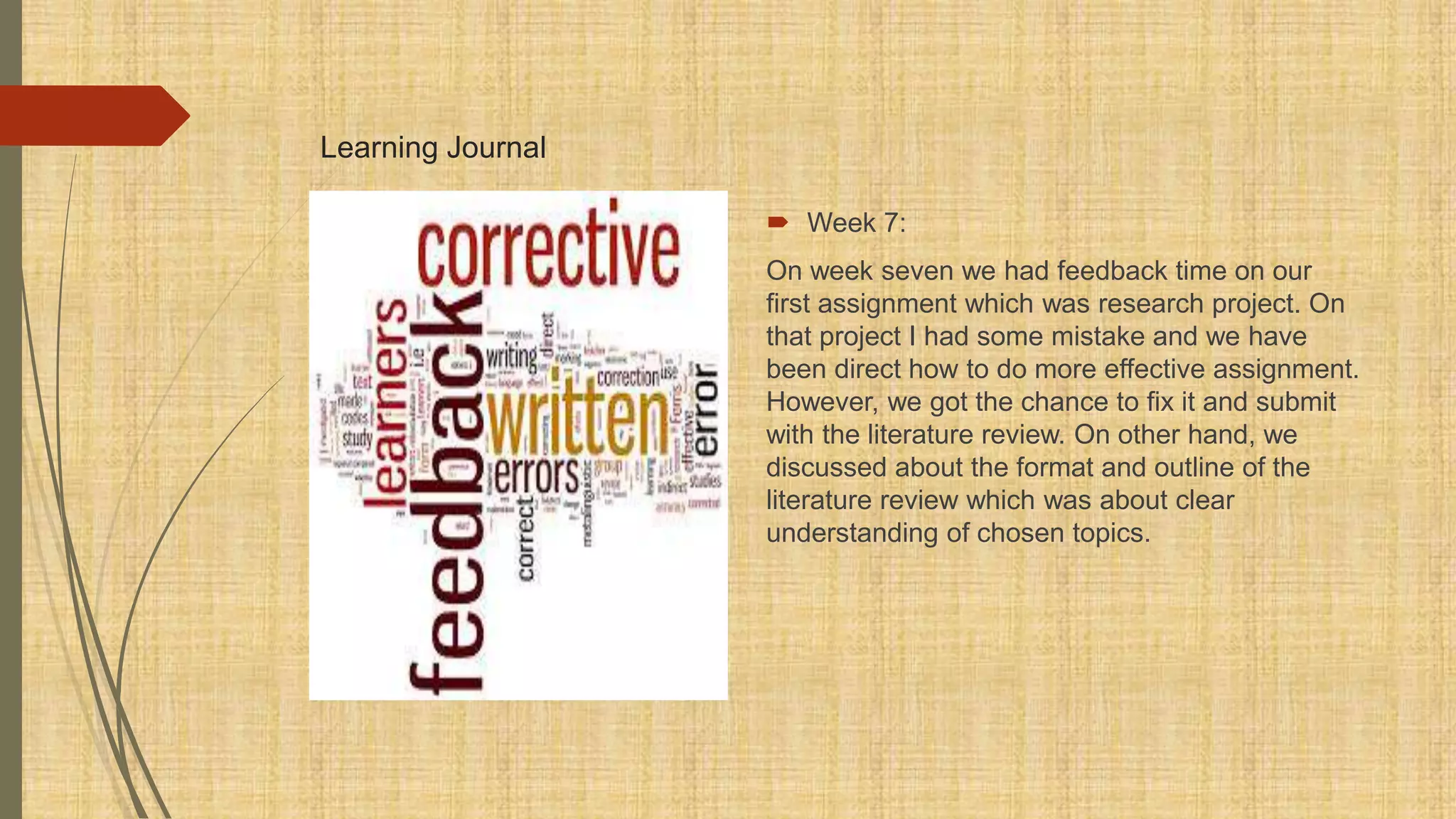 Learning journal | PPT