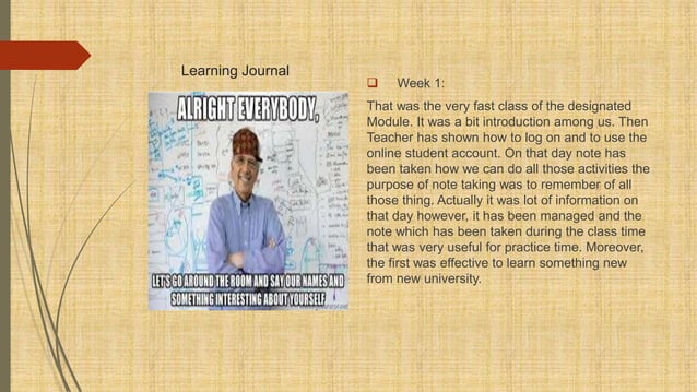 Learning journal | PPT
