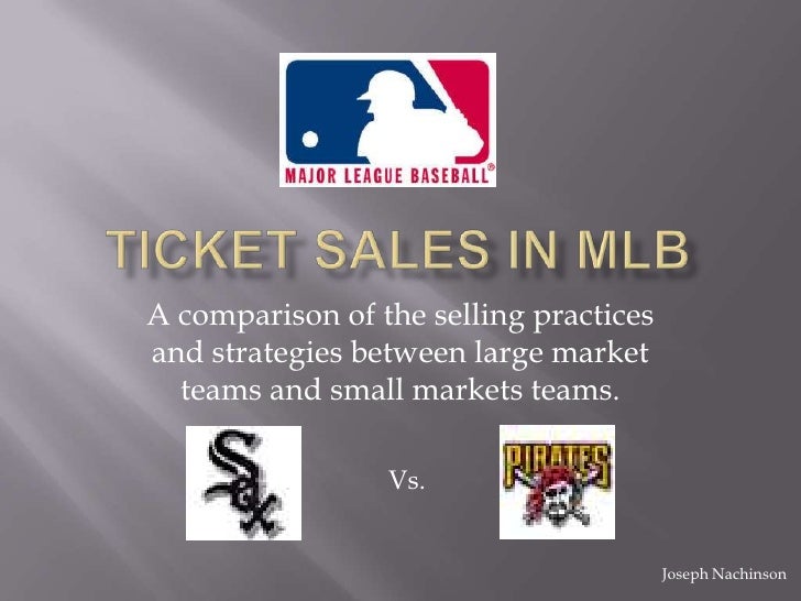 Sales Management Project (MLB Tickets)