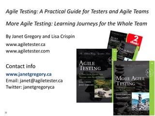 Agile Testing: Learning Journeys for the Whole Team - Janet G ...