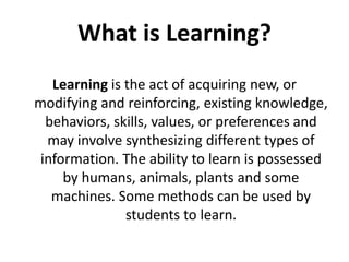 Learning keys and methods | PPTX