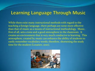 Learning language through music | PPTX