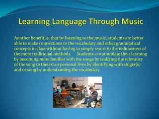 Learning language through music | PPTX