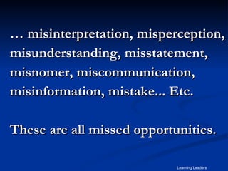 Learning Leaders - Conflict and Leadership | PPT