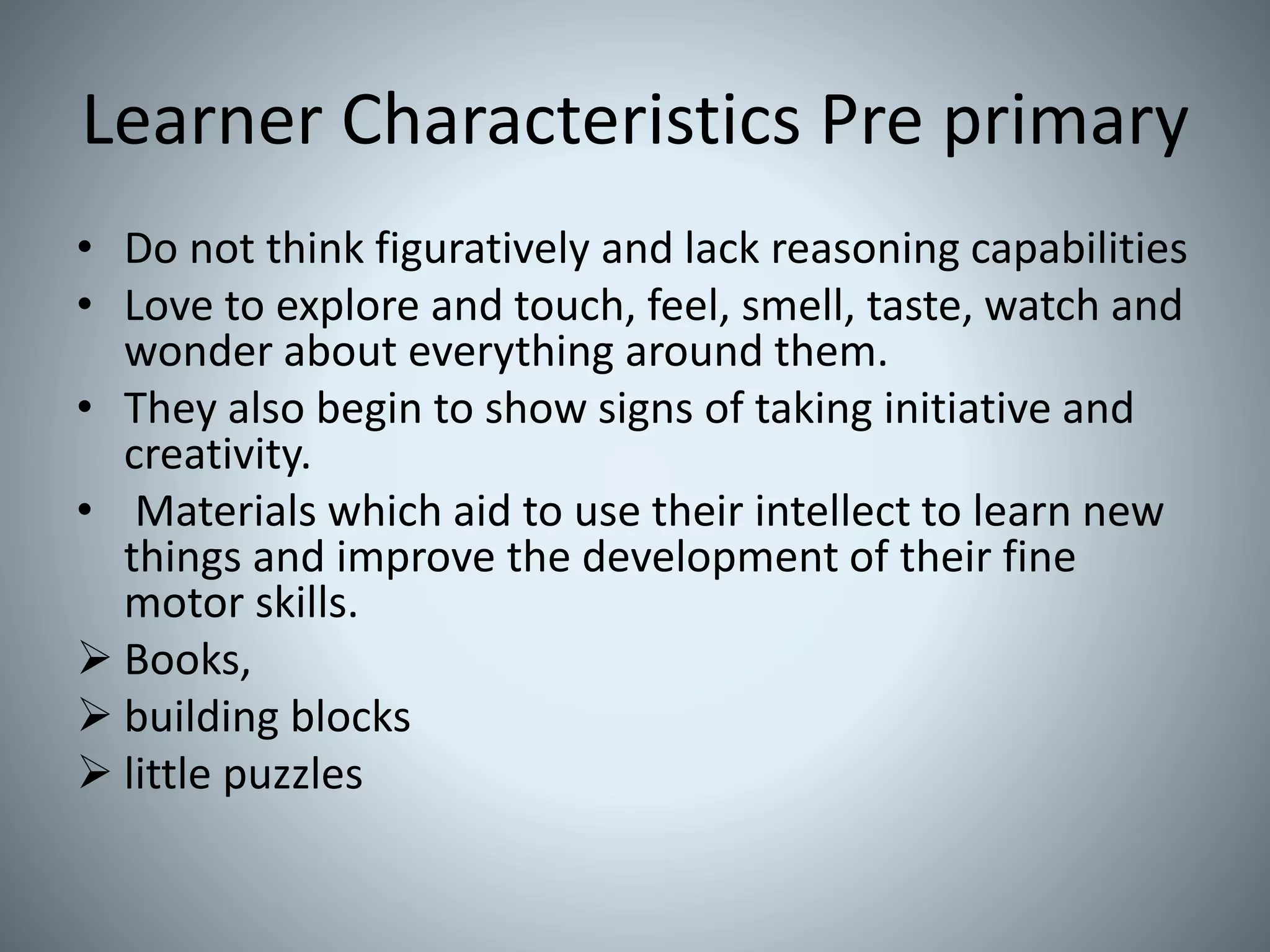 Learning & learner characteristics | PPTX