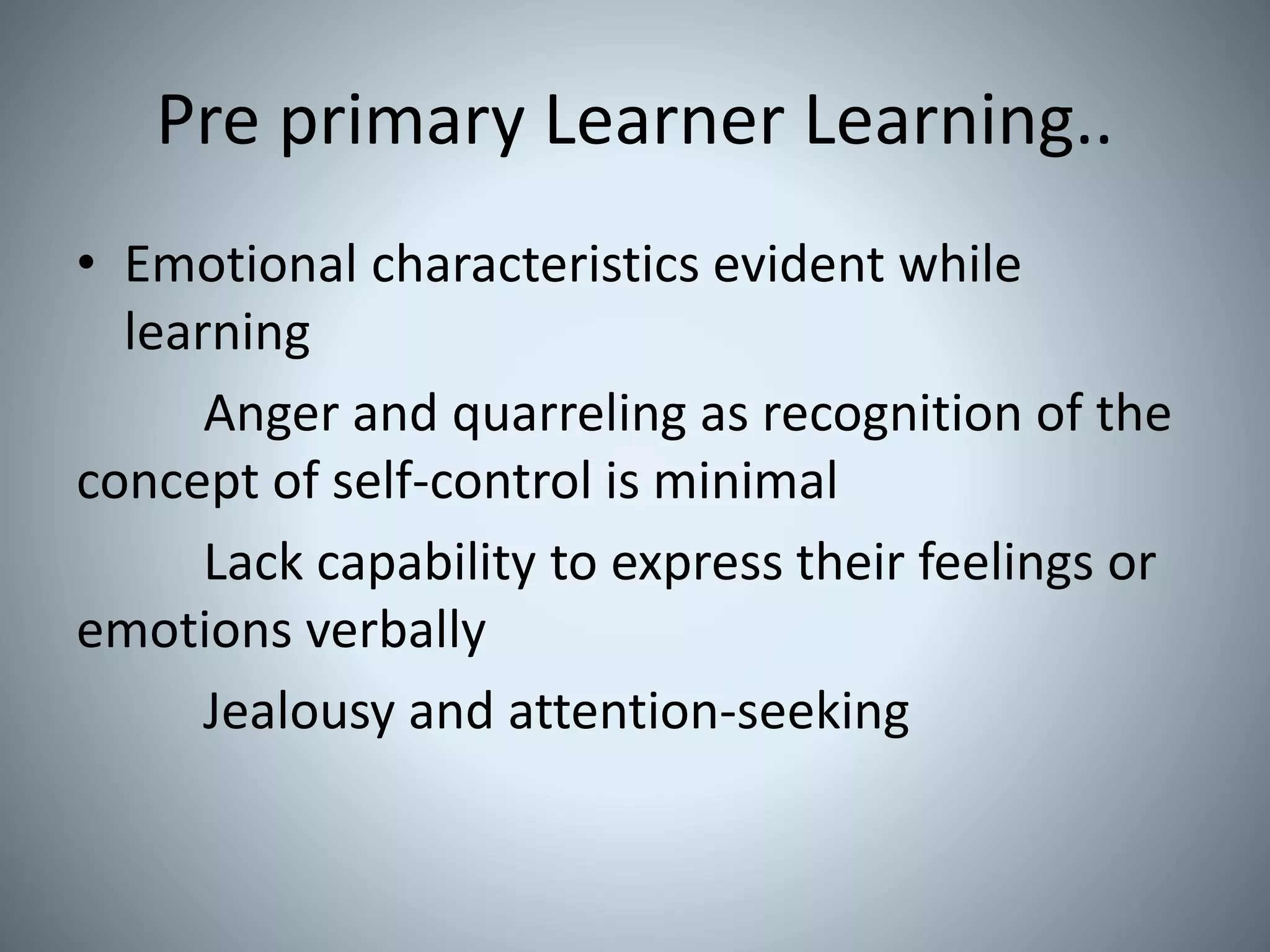 Learning & learner characteristics | PPTX