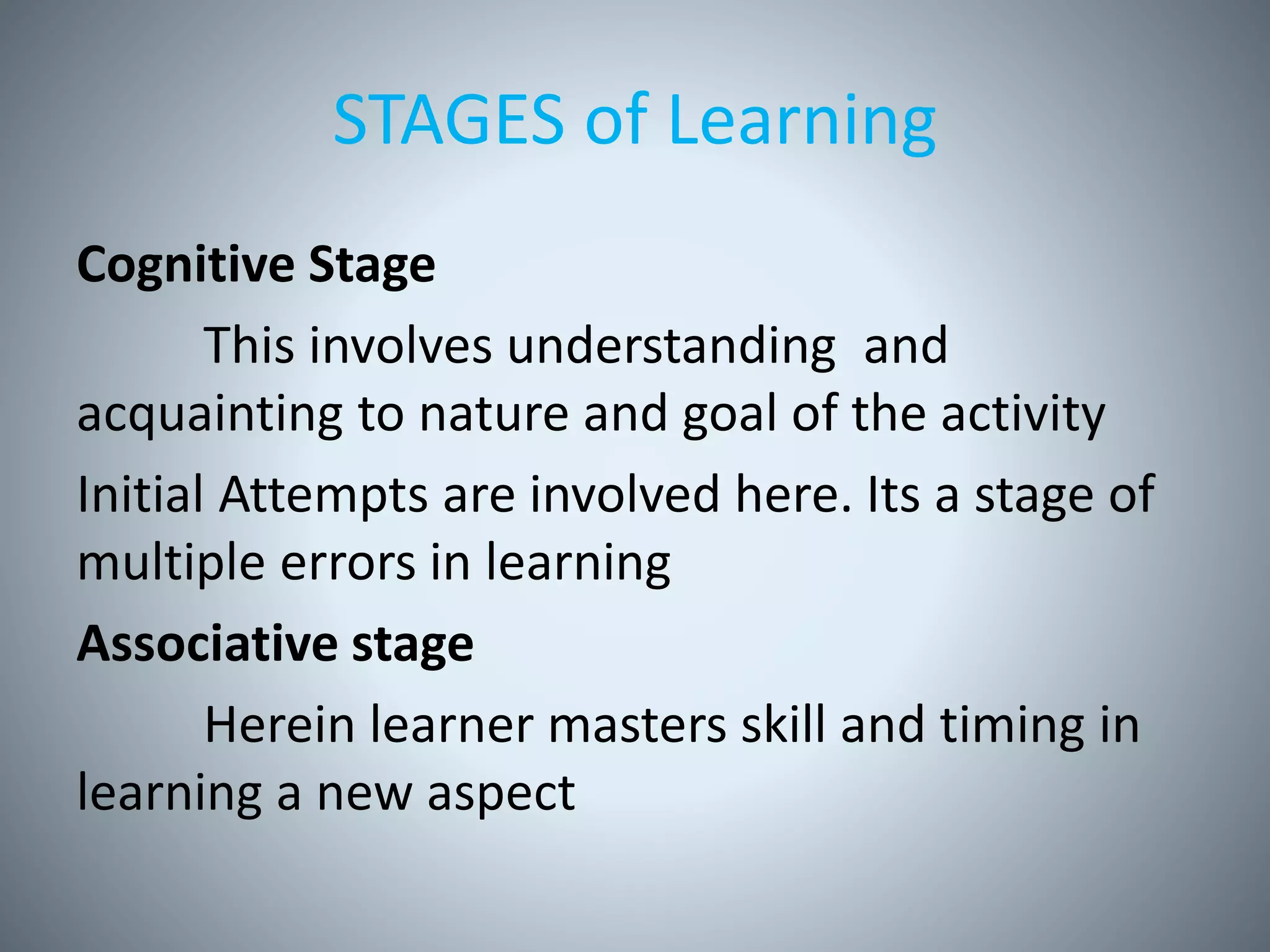 Learning & learner characteristics | PPTX