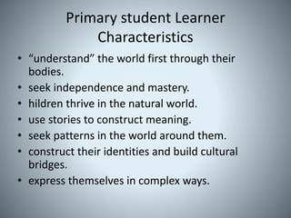 Learning & learner characteristics | PPTX