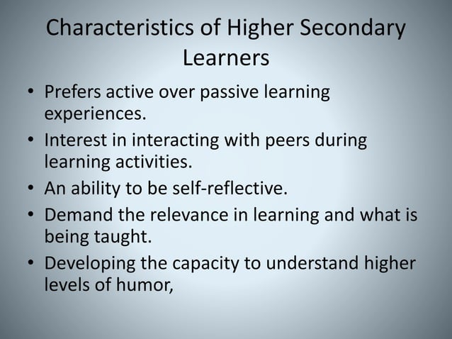 Learning & learner characteristics | PPTX | Secondary Education | Education
