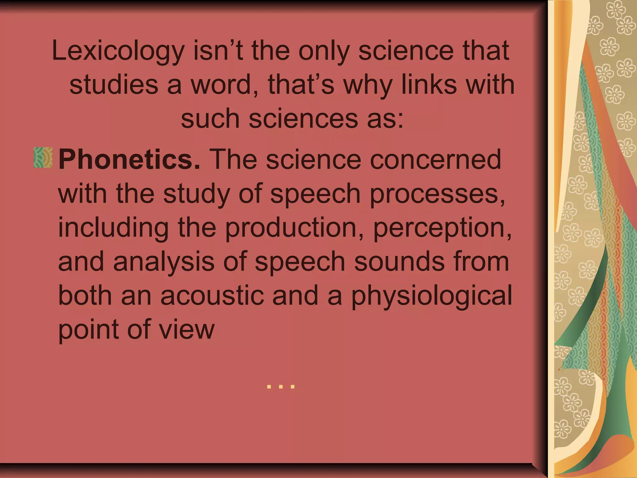 Learning lexicology together | PPT