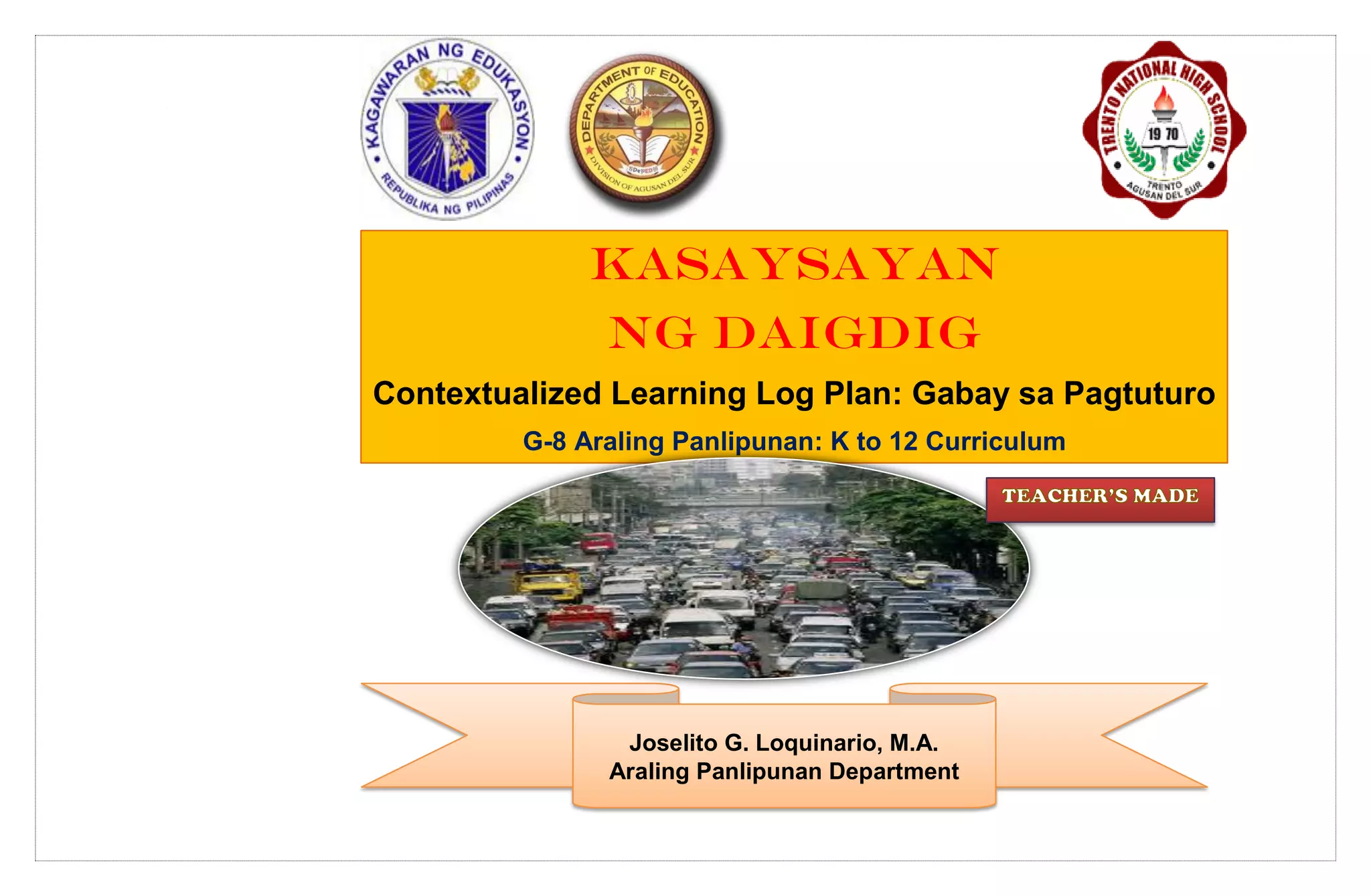 Contextualized Lesson Plan in G-8 Araling Panlipunan | PDF