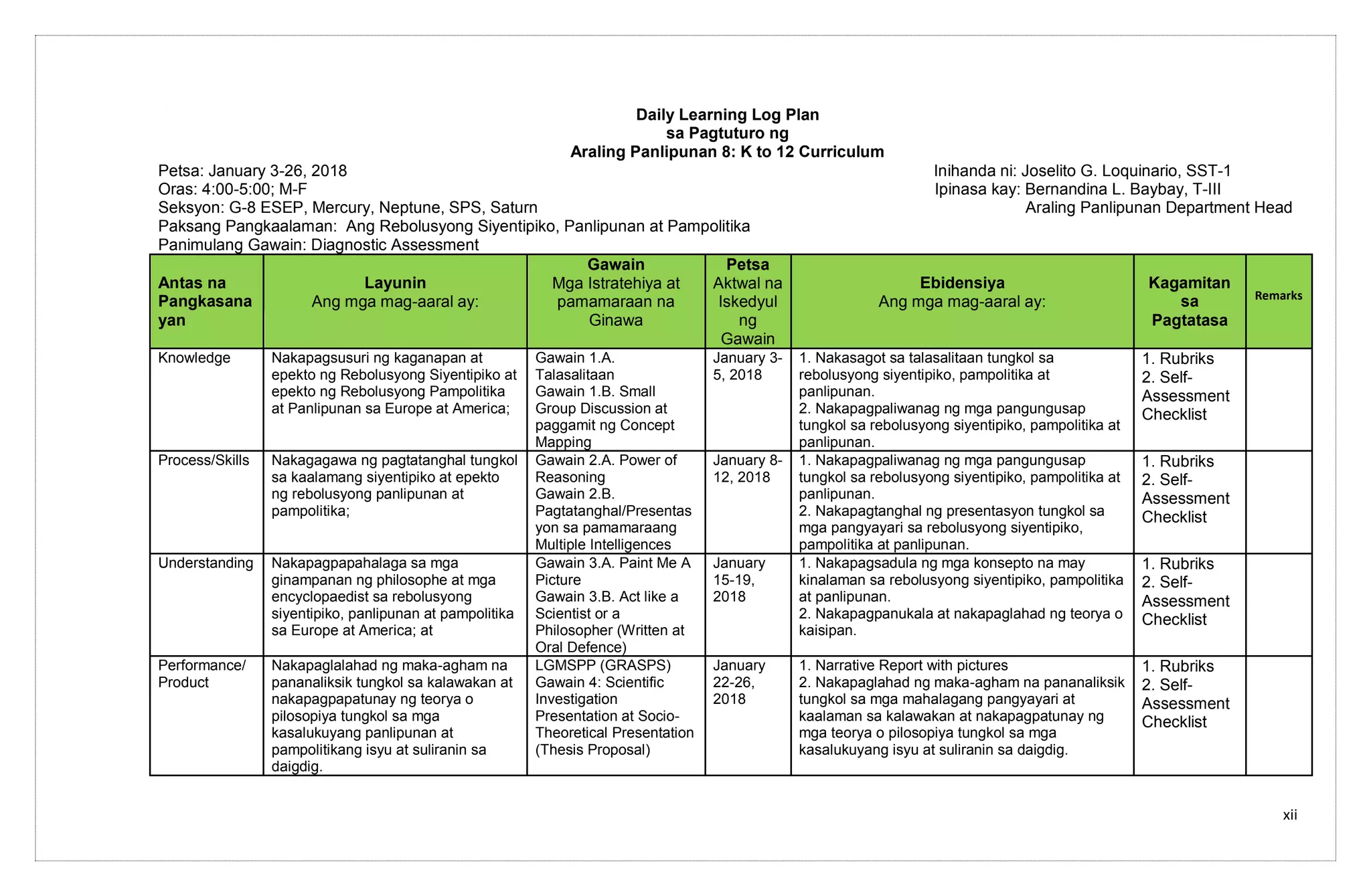 Contextualized Lesson Plan in G-8 Araling Panlipunan | PDF