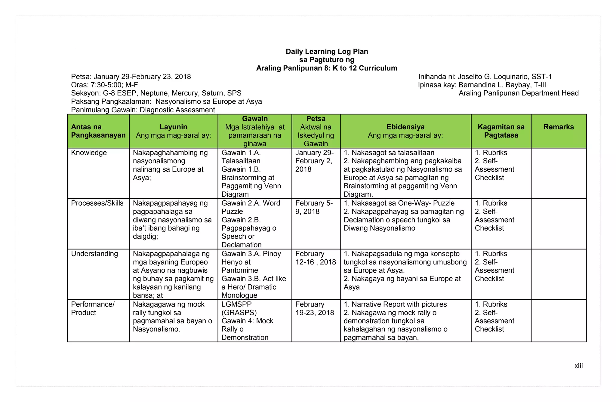 Contextualized Lesson Plan in G-8 Araling Panlipunan | PDF