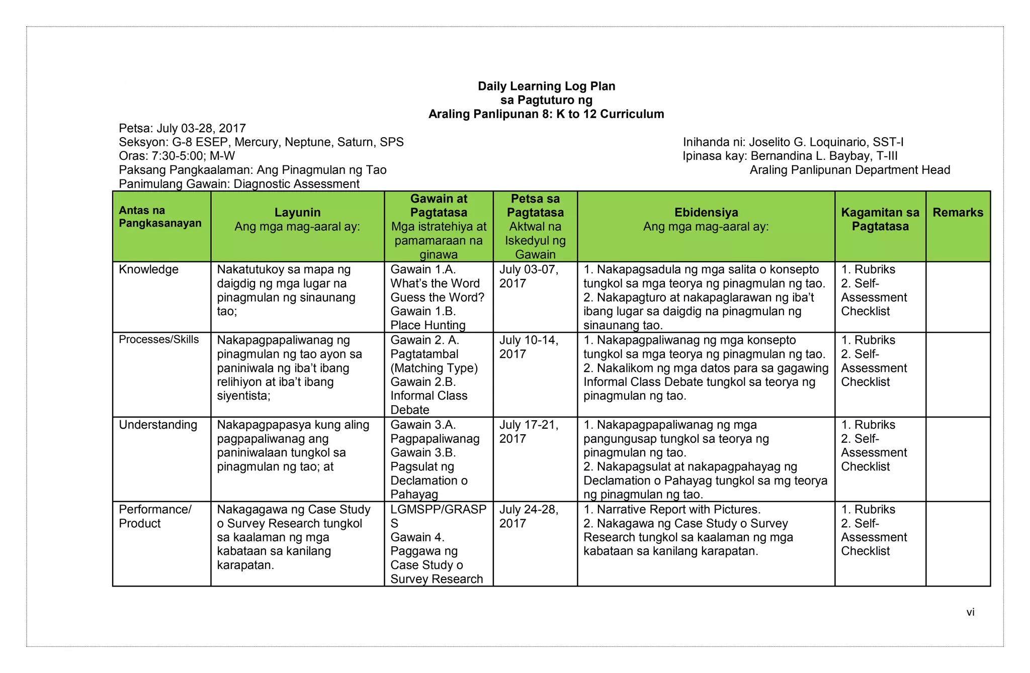 Contextualized Lesson Plan in G-8 Araling Panlipunan | PDF
