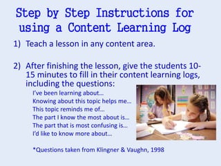 Learning logs | PPTX