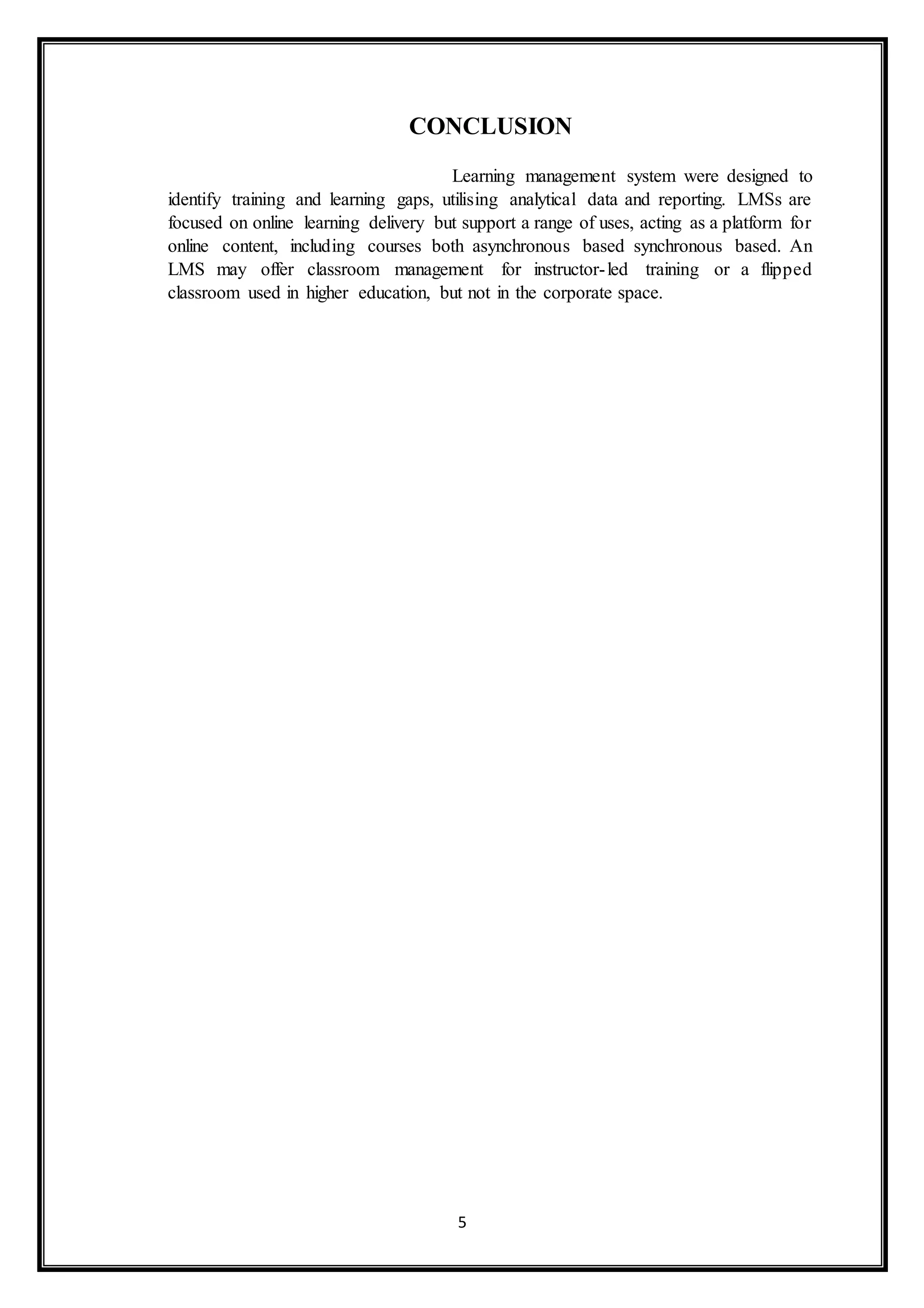 Learning management system | DOCX