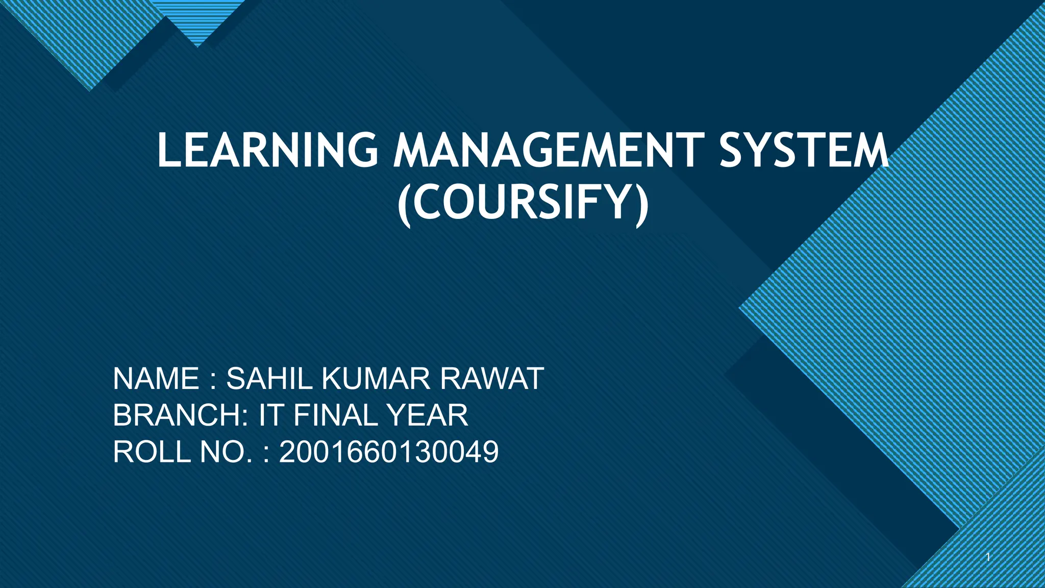 LEARNING MANAGEMENT SYSTEM presentation for mini project | PPTX