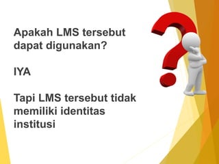 Learning Management System (LMS) Materi ToT Guru | PPTX