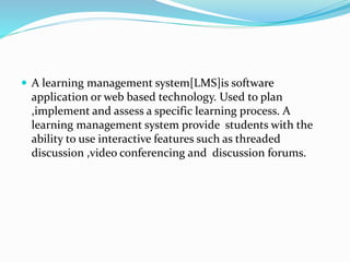 Learning management sytem | PPTX