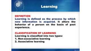 PHYSIOLOGY & TYPES OF LEARNING & MEMORY.pptx