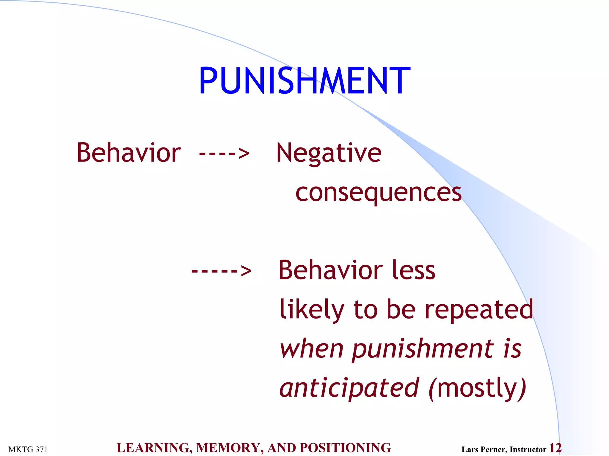 Consumer Knowledge ,Learning, memory, and positioning | PPT