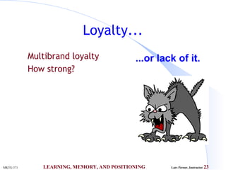 Consumer Knowledge ,Learning, memory, and positioning | PPT