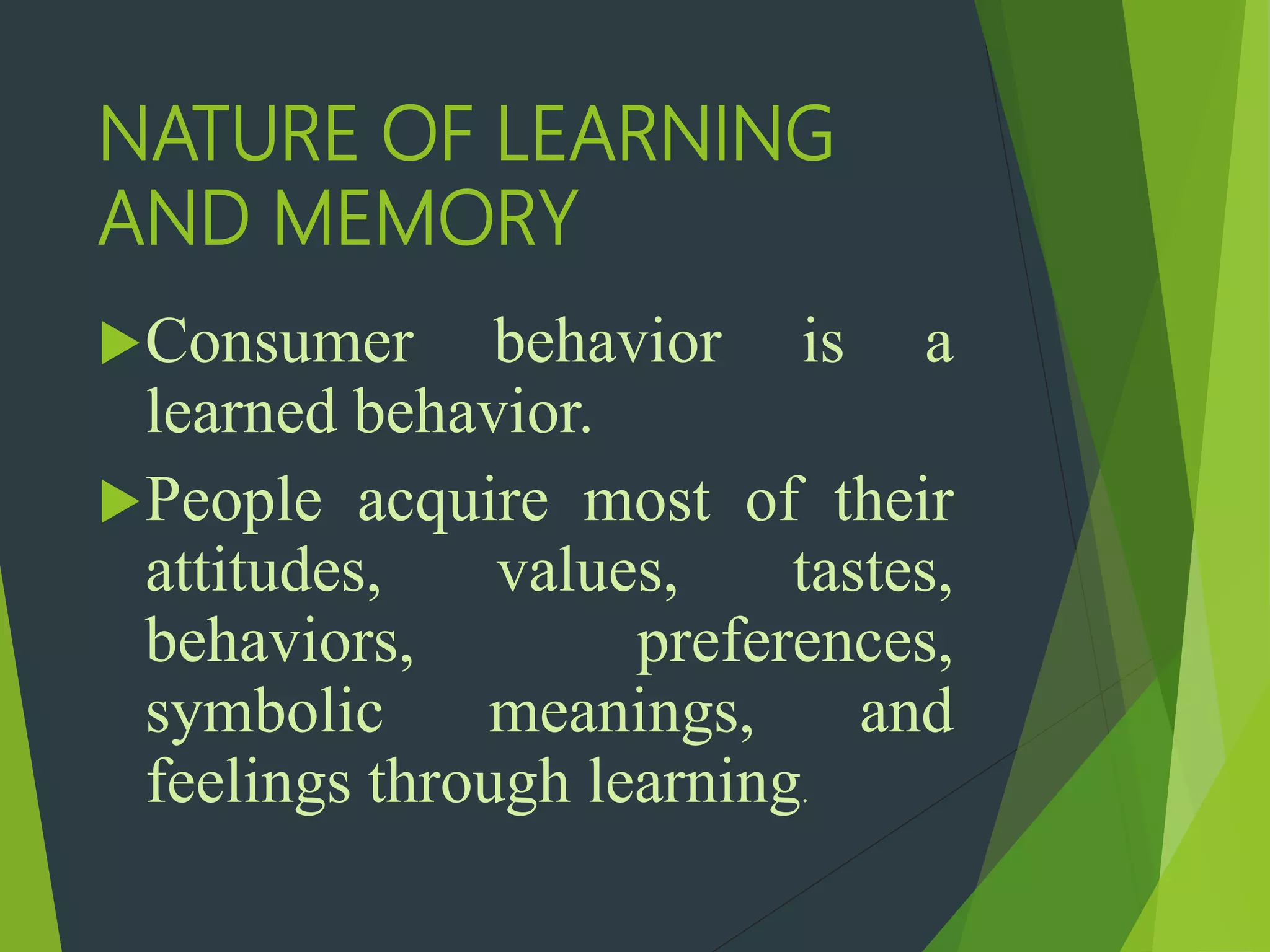 Learning memory and product positioning | PPTX