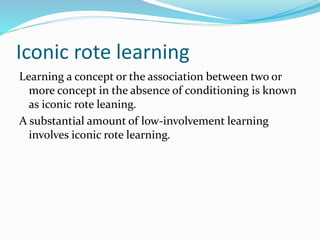 Learning, Memory and Retrieval | PPT