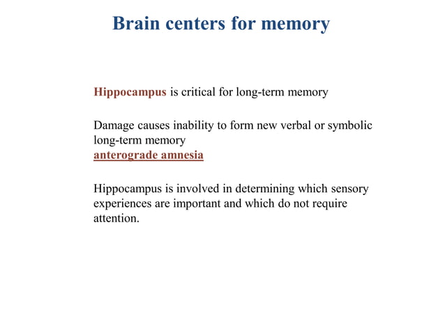 Cerebral Cortex, Intellectual Functions of the Brain, Learning, and Memory. | PPT