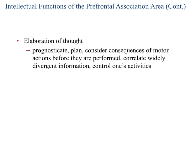 Cerebral Cortex Intellectual Functions Of The Brain Learning And