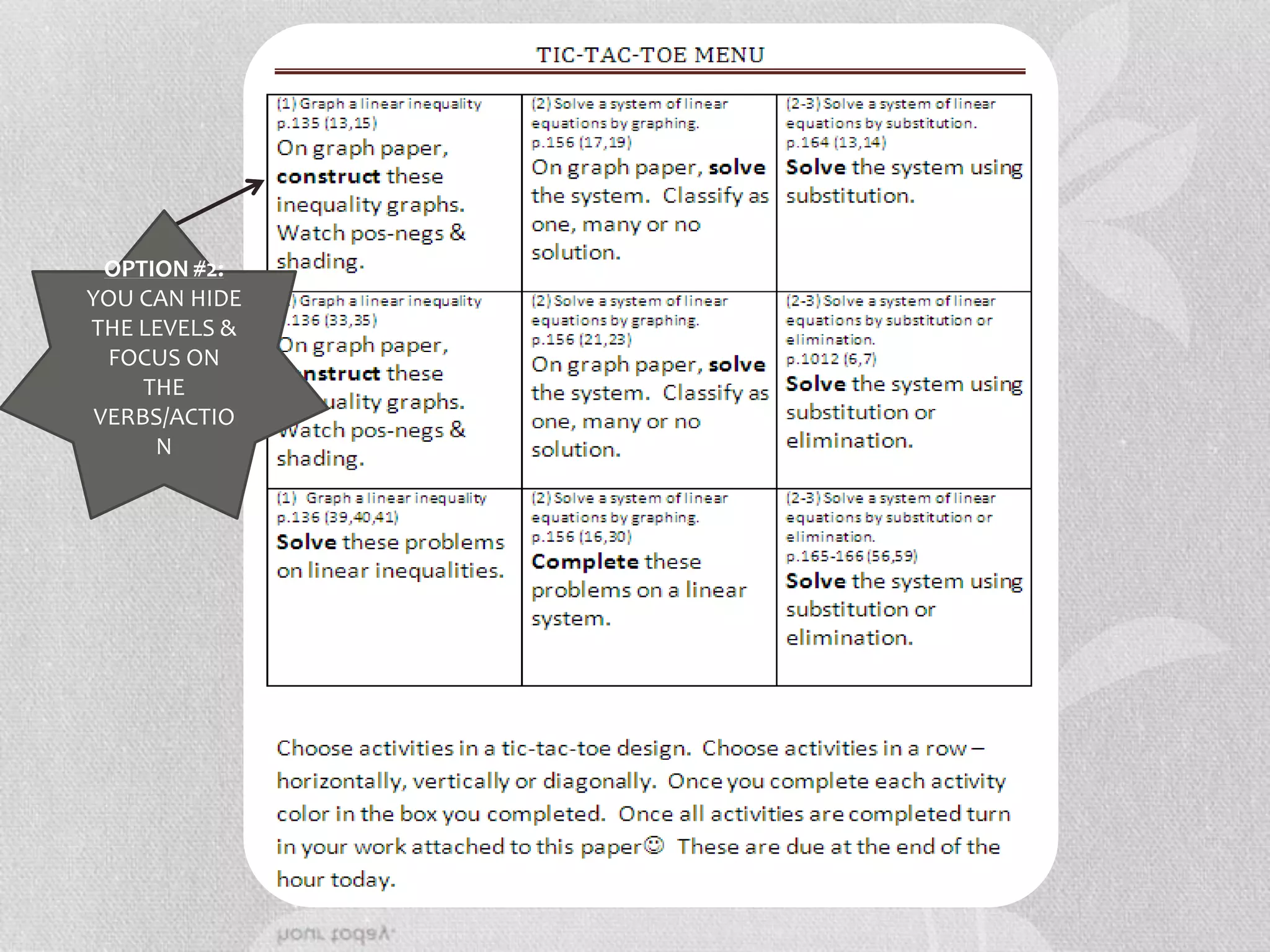 Learning menus | PPTX