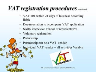 ICB PAYROLL & MONTHLY SARS RETURNS Learning module 5 | PPTX