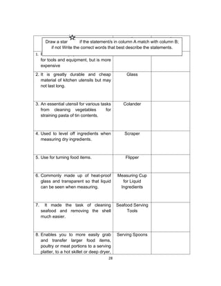 Learning module cookery 8 (week 1) | PDF