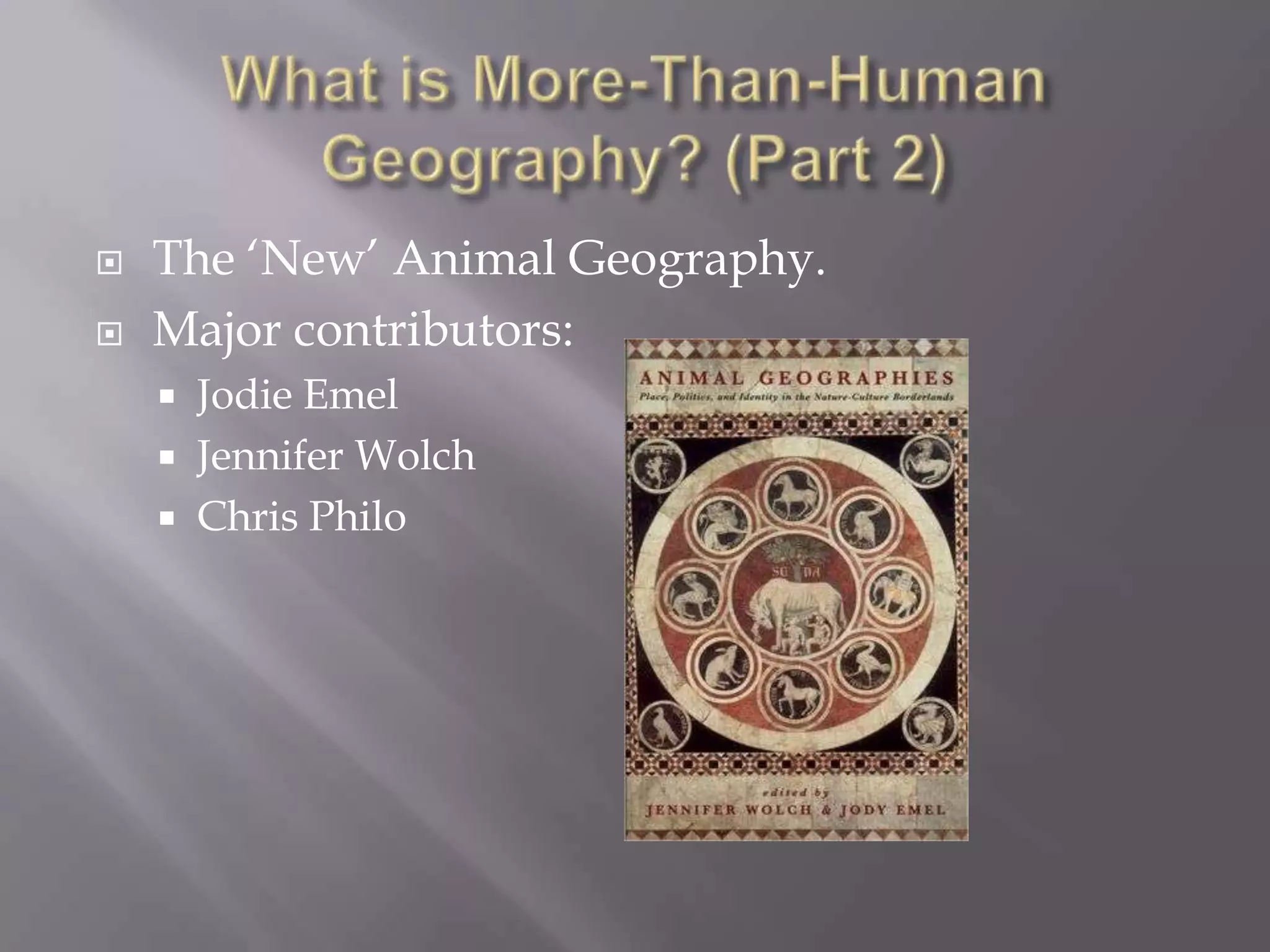 Learning more than human geography | PPT