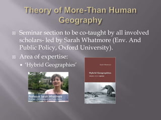 Learning more than human geography | PPTX