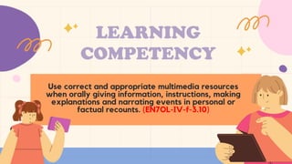 LEARNING MULTIMEDIA RESOURCES for GRADE 7 STUDENTS | PPTX