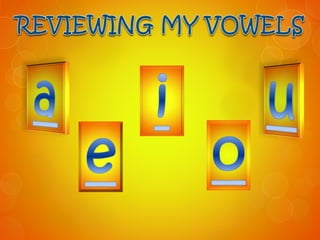 Learning my Vowels | PPTX